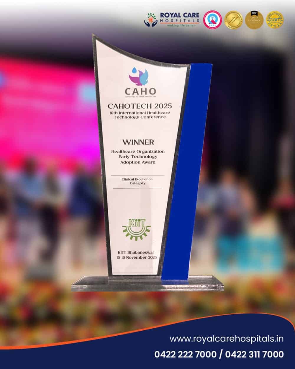 CAHO TECH Award – 2025 - Royal Care Hospitals